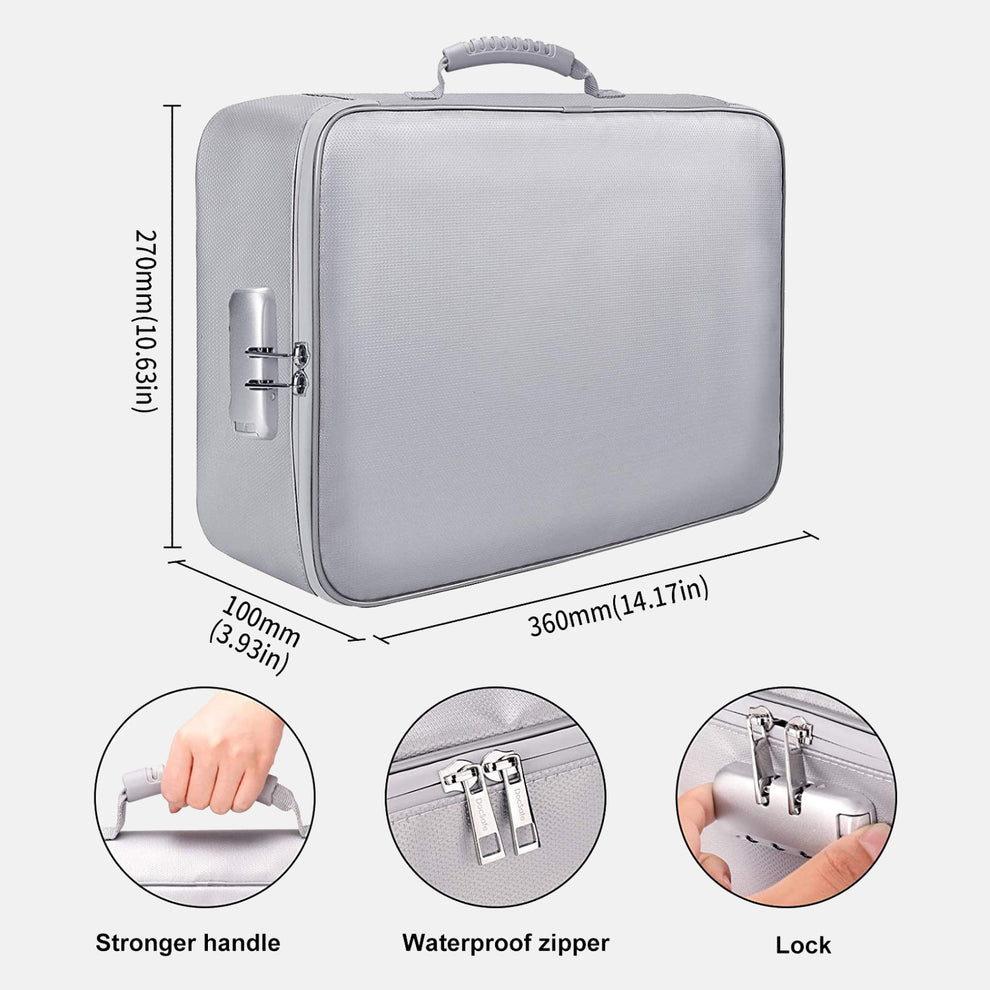 Fireproof Document Bag with Lock - JOOFIRE